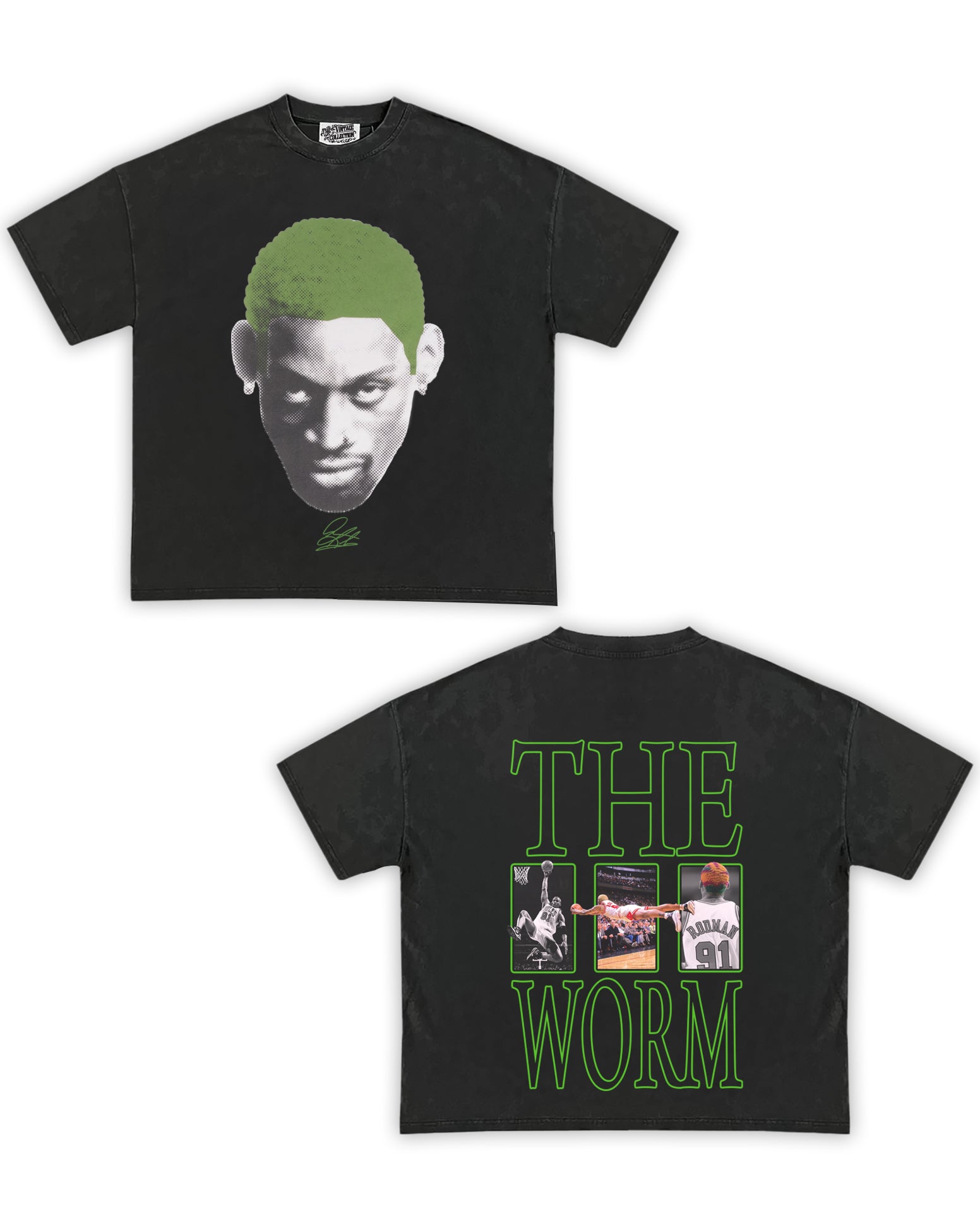 The Worm Tribute Vintage Shirt: Front/Back (Vintage Black) – The ...