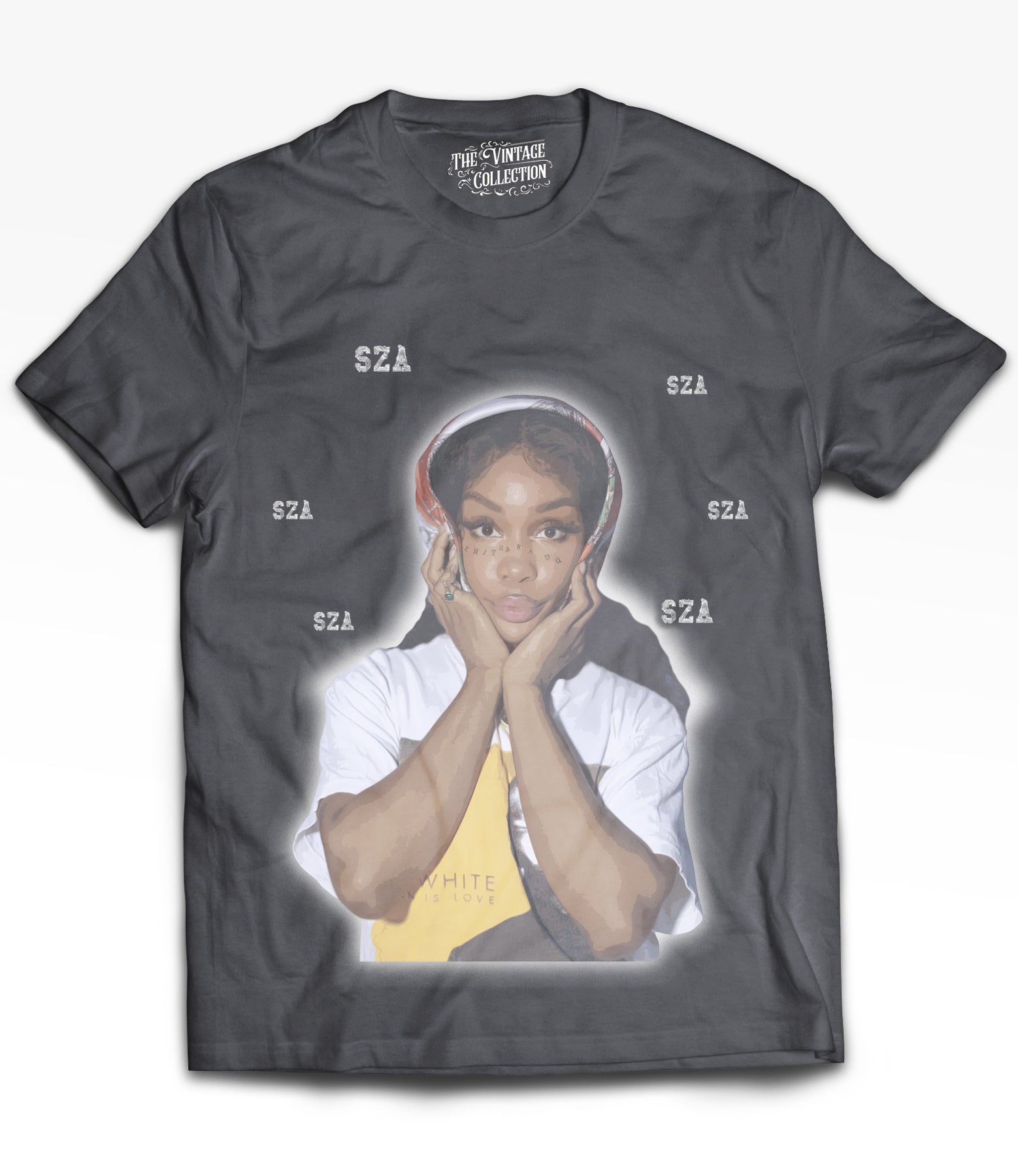 SZA Tribute Vintage Shirt: Front/Back (Vintage Black) – The Vintage ...
